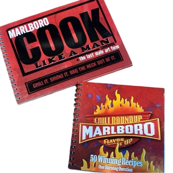 Other | 2 Marlboro Books Cook Like A Man Cookbook And Flavor It Up 5 ...